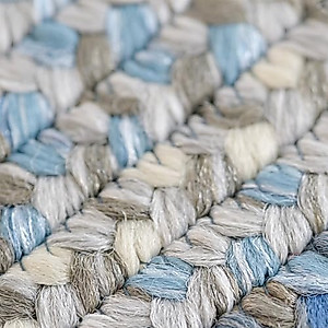 Homespice Juniper 4 x 6 Area Rug for Bedroom and Living Room, Also Ideal to Use as a Blue Outdoor Rug for Deck and Patio - Spill Proof and Stain Resistant - Reversible Indoor Outdoor Rugs 4x6 Feet