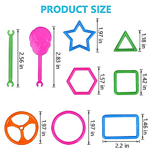 Juboury 1054Pcs Building Toy Building Blocks Bars Different Shape Educational Construction Engineering Set 3D Puzzle, Interlocking Creative Connecting Kit, Great STEM Toy for Both Boys and Girls