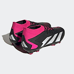 adidas Unisex Predator Accuracy.2 Firm Ground Soccer Shoe, Black/White/Team Shock Pink, 7.5 US Men