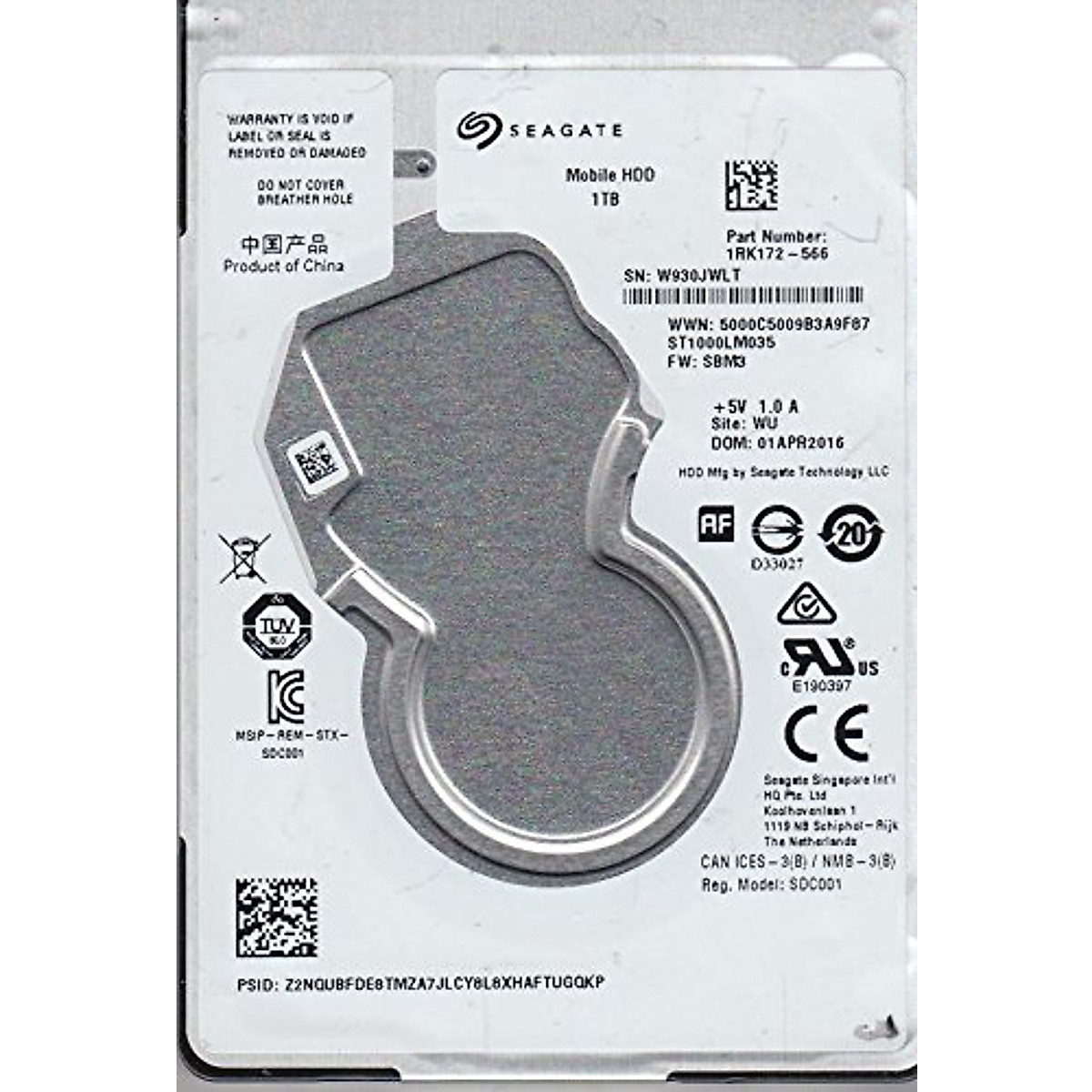 Seagate 1TB Laptop HDD SATA 6Gb/s 128MB Cache 2.5-Inch Internal Hard Drive (ST1000LM035) (Open Box)