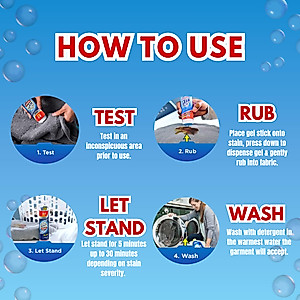 OxiClean Max Force - Laundry Stain Remover Gel Stick - 6.2 OZ + 1 Gaudum Laundry Stain Brush (2)