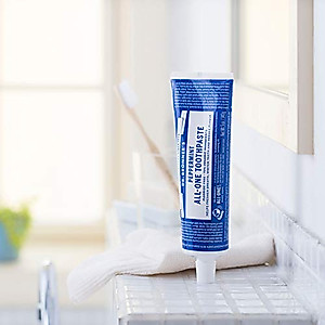 Dr. Bronner’s - All-One Toothpaste (3-Pack Variety) 5 Ounce Peppermint, Cinnamon, Anise - 70% Organic Ingredients, Natural and Effective, Fluoride-Free, SLS-Free, Helps Freshen Breath, Reduce Plaque