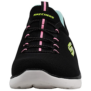 Skechers Sport Women's Summits Sneaker, Black/Multi, 8 W