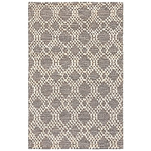 Safavieh Natural Fiber Collection 5' x 8' Blush/Black NF383A Flat Weave Farmhouse Geometric Jute Area Rug