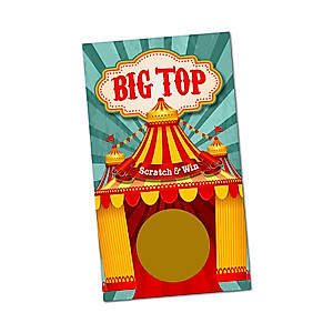 Big Top Scratch Off Cards - (30 Cards) - Promotional Scratch and Win – Raffle