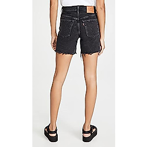 Levi's Women's Premium 501 Mid Thigh Short, Lunar Black, 27