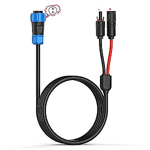 SolarEnz Solar Connectors to 2 Pin Power Industrial Circular Connector Adapter Connect Solar Panel Charge Portable Power StationCompatible with AC200MAX 8Ft/2.5M