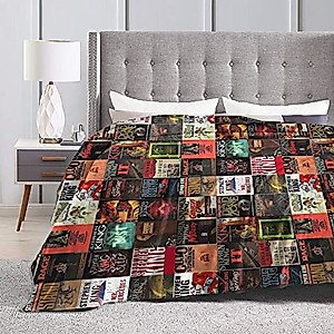 The Full Collection of Stephen King Books Throw Blanket 50"X40" Lightweight Cozy Bed Blankets for Soft Bedding,Couch,Chair,Sofa,Bed for Room Suitable All Season