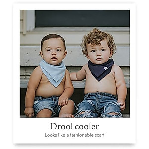 Indi Bandana Bibs for Boys & Girls, GOTS Certified Organic Bibs, 4-Way Reversible Baby Drool Bibs, 100% Organic Cotton Muslin Bibs 5-Pk