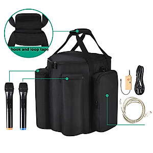 Speaker Bag Portable Travel Case Compatible for Bose S1 Pro, Audio Microphone Storage Bag Multifunctional Carry Tote Bag Shoulder Bag Outdoor Accessories for S1 Pro Multi Position PA System Bluetooth