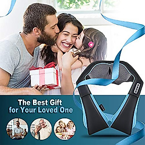 Back Massager, Neck Massager with Heat, Shiatsu Shoulder Massager, Gift for Women Men Mom Dad Her Him, Electric Deep Kneading Massager for Back Neck, Muscle Relief