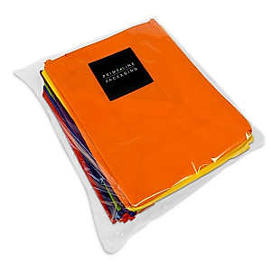 Gift Bags Bulk - 12 Pack Small Rainbow Assorted Color Fabric Gift Bags with Handles, Solid Color Mini Reusable Tote Bags for Kids Birthday Party, Goodie & Favor Bags, Crafting, Christmas Wrap - 8x4x10