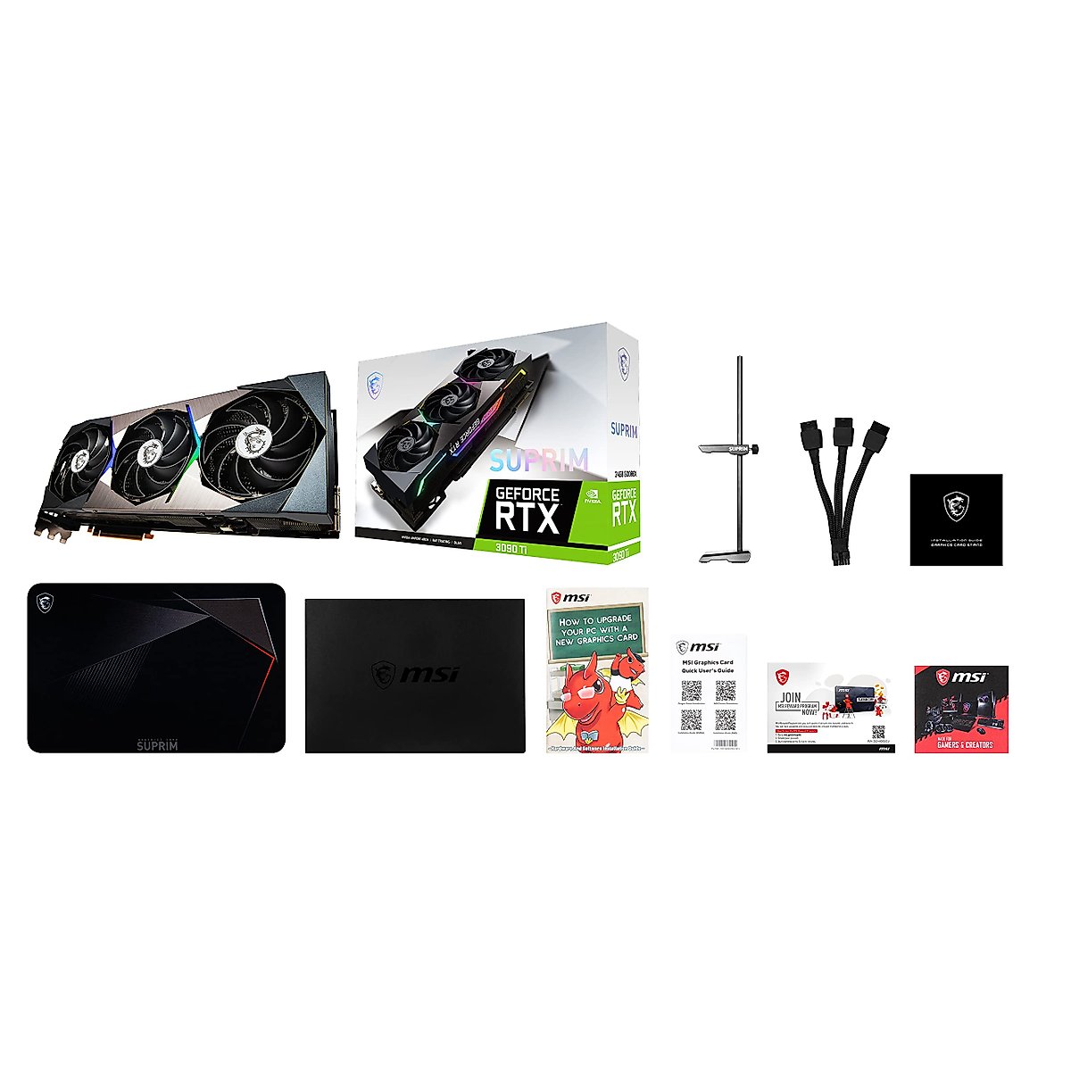 MSI Gaming GeForce RTX 3090 Ti 24GB GDRR6X 384-Bit HDMI/DP Nvlink Tri-Frozr Ampere Architecture OC Graphics Card (RTX 3090 Ti SUPRIM X 24G)