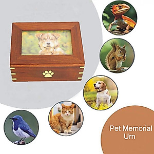 Wooden Pet Urn Box for Ashes | Wood Cremation Urns | Decorative Urns | Handmade Urn for Dog Ashes| Pet Memorial Urns | Funeral Urns