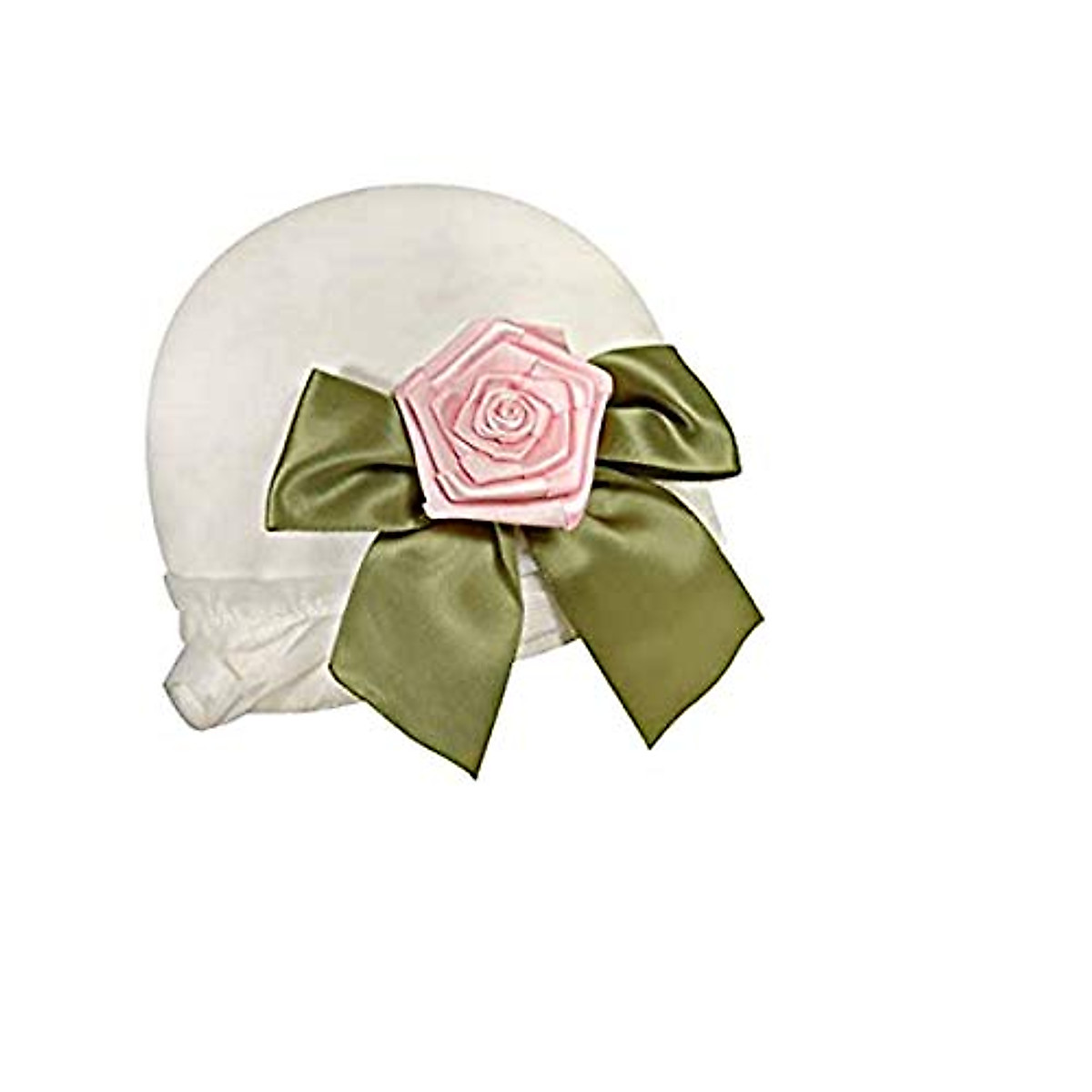 Stephan Baby Girl's Night Out Gown and Cap Set, White, 0-6 Months