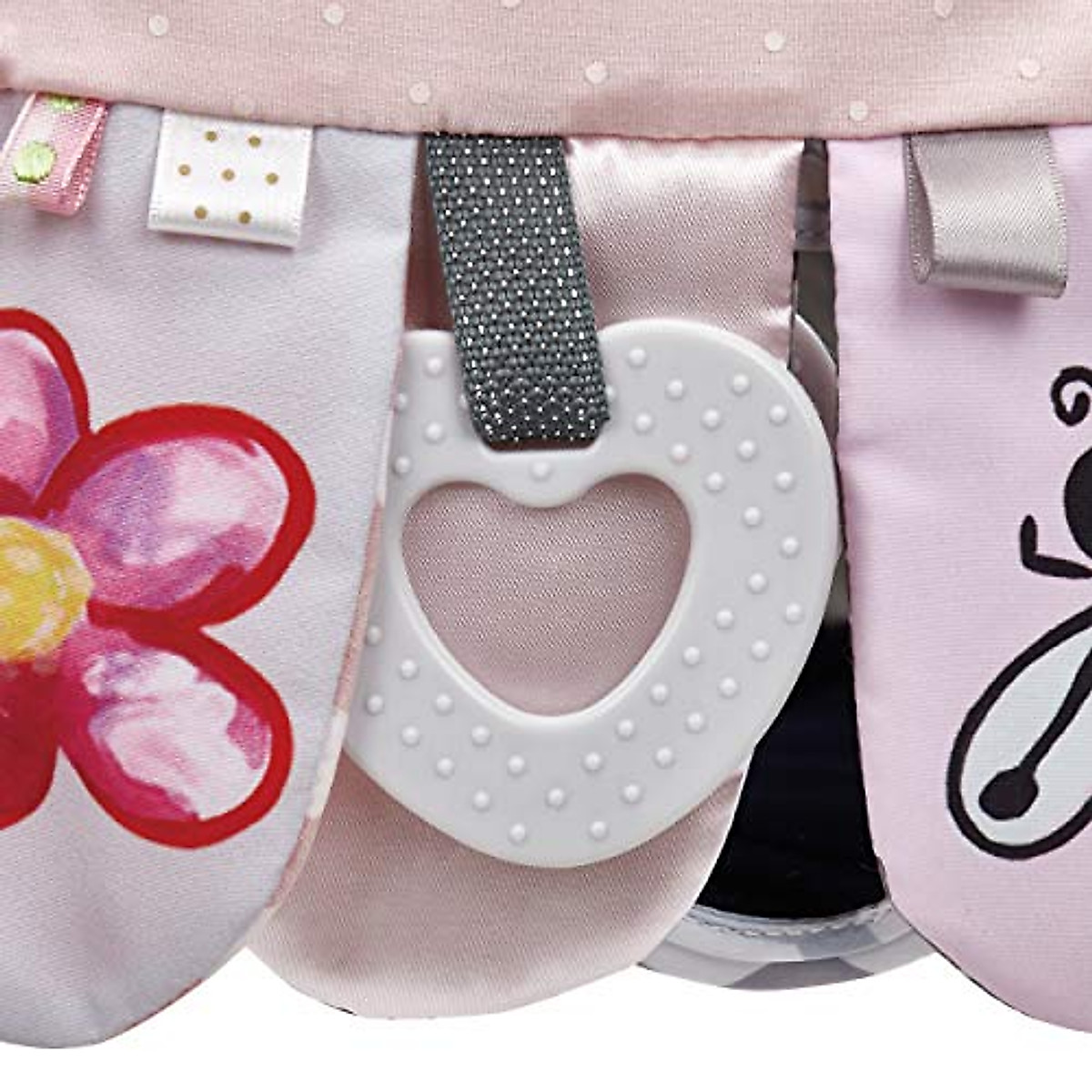 DEMDACO Mommy & Me Vibrant Colorful 9.5 x 52 Inch Soft Polyester Fabric Tactile Textured Whimsical Activity Fashion Scarf (Pretty Pink)