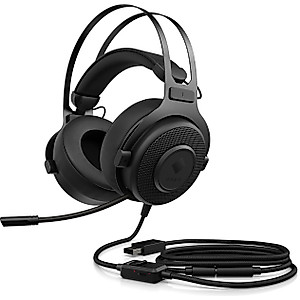 HP OMEN Blast Headset | Gaming Headset with Retractable, Noise Canceling Microphone and 7.1 Surround Sound | Multi-Compatible Xbox One, PS4, and PC Headset | USB Headset | (1A858AA)