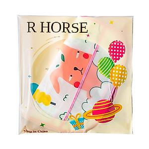 R HORSE 5Pcs Long Sleeved Bib for Babies Toddlers Waterproof Sleeved Bib with Crumb Capacity Pocket Animals Baby Bib Infants Feeding Bibs with Fox Penguin Pattern for Baby Shower Age 6-36 months