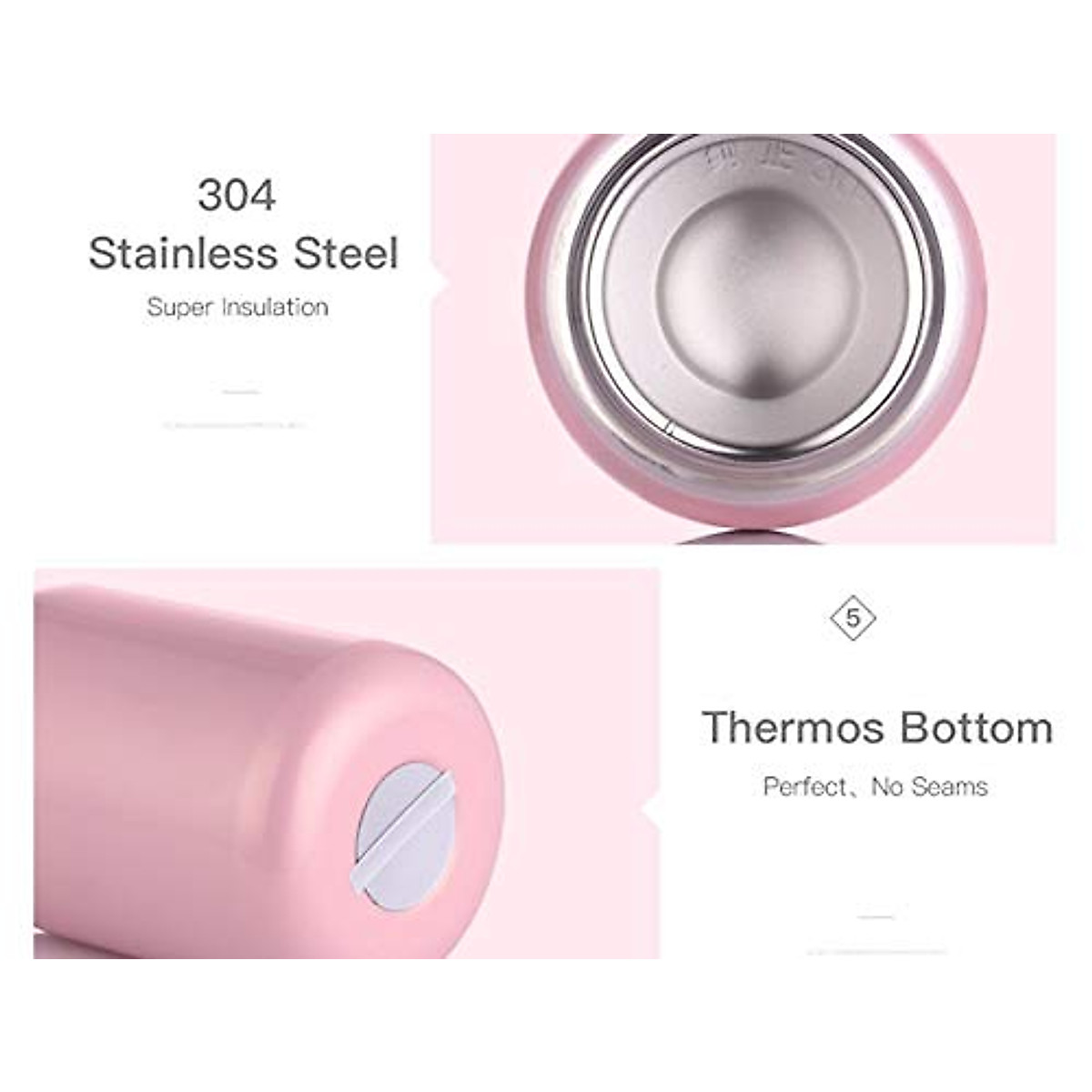 GOODESERVE Kids Water Bottle Vacuum Insulated Stainless Steel Flask Thermos 260ml