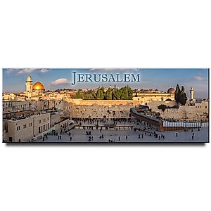 Jerusalem Panoramic Fridge Magnet Travel Souvenir Israel
