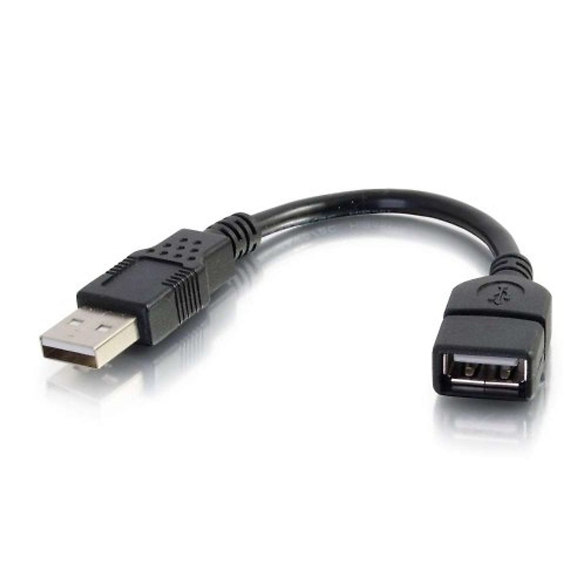 C2G USB Short Extension Cable, USB Cable, USB A to A Cable, Black, 6 Inches, Cables to Go 52119