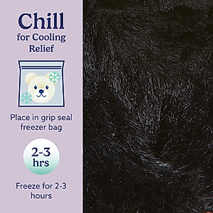 warmies Junior Microwavable & Weighted Stuffed Animals, Black Bear - Heated Stuffed Animal Plushie for Warmth & Comfort - Cute Soft Plush Toys for Adults & Children (Boys, Girls, Babies & Toddlers)