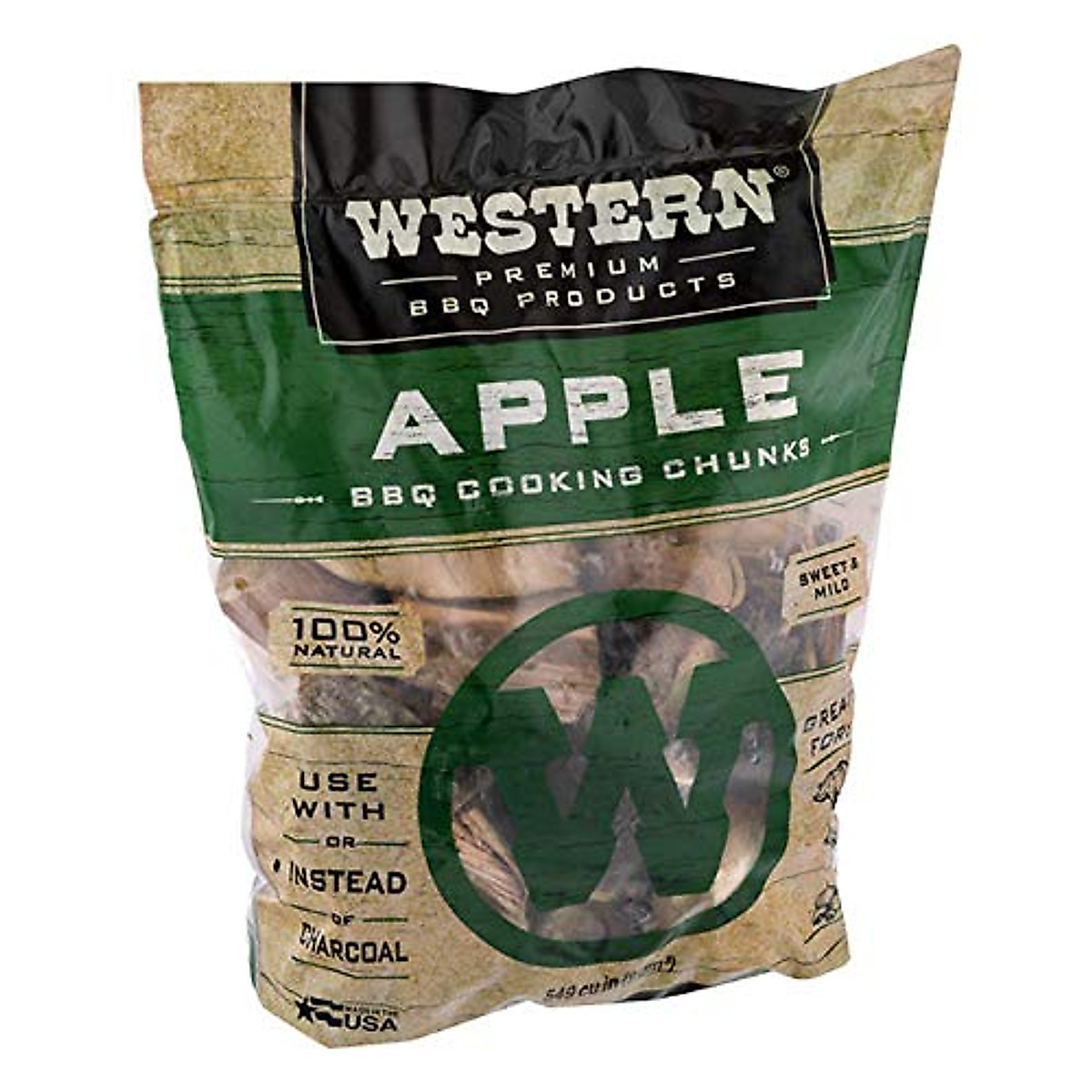 Western Premium BBQ Products Apple BBQ Cooking Chunks, 549 cu in (Pack of 1)