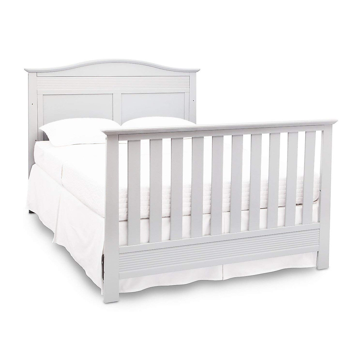 CC KITS Full-Size Conversion Kit Bed Rails for Serta Aberdeen, Adelaide, Ashland, Banbury, Barrett, Bethpage, Fairmont, Fall River, Fernwood & Mid-Century Modern Lifestyle 4-in-1 Cribs (Bianca White)