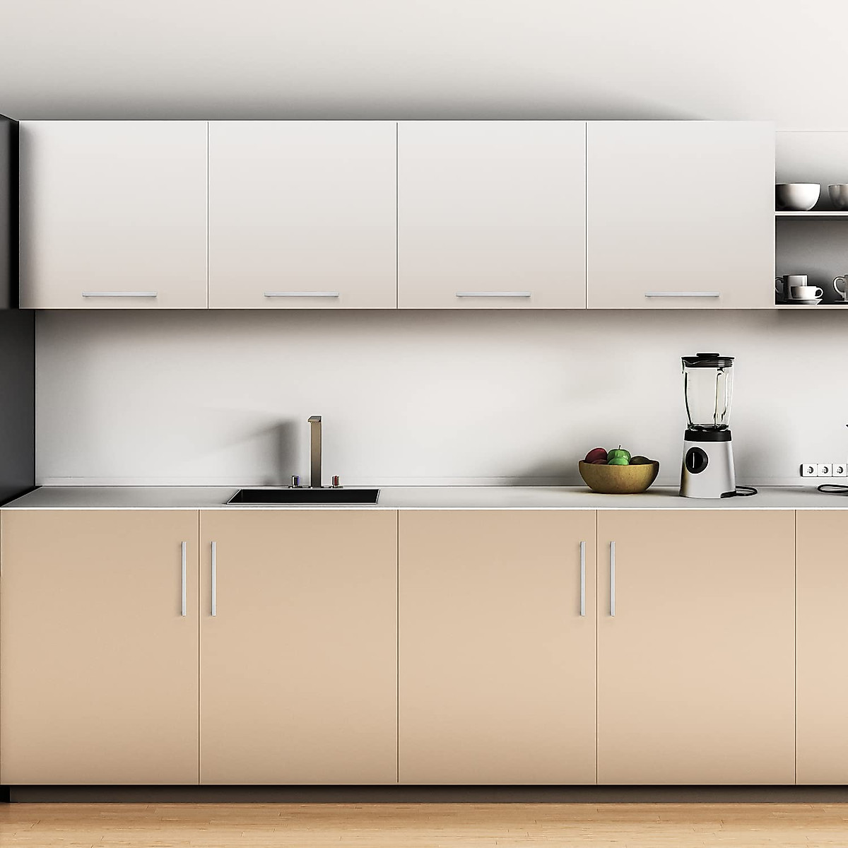 Ravinte 10 Pack 8 Inch Kitchen Square Cabinet Handles Satin Nickel Cabinet Pulls Brushed Nickel Drawer Pulls Kitchen Cabinet Hardware Kitchen Handles