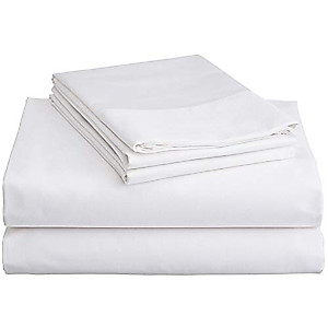 Twin XL 100% Micro Fiber White 3 PC Sheet Set - Soft & Comfy - Twin Extra Long, 15" Deep Pocket, 39" x 80" Great for Dorm Room, Hospital and Split King Dual Adjustable Beds (TXL, White)