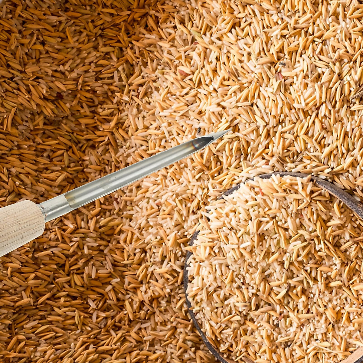 Baluue 4pcs Grain Sampler Metal Detector Turnicate Kit Outdoor Tools Grain Detector Probe Closed Sampling Agriculture Powder Sampler Stainless Steel Rice Sampler to Rotate Food