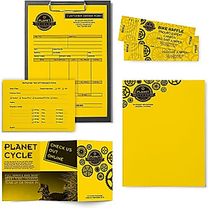 Neenah Wausau Paper 22531 Astrobrights Color Paper, 8.5” x 11”, 24 lb / 89 GSM, Solar Yellow, 500 Sheets