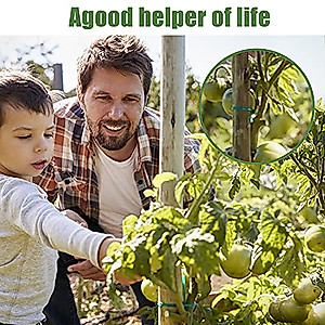 Plant Ties, 492FT/150m Green Garden Wire, Sturdy Plant Ties for Support, Garden Ties with Cutter for Tomatoes Vines, Plant Wire Tie Wire for Indoor, Outdoor, Home and Office Use