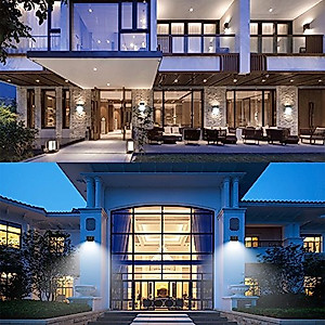 CINOTON 13W LED Wall Pack Light with Dusk to Dawn Sensor, 1600LM[100-277Vac/100W HID/HPS Equiv.] IP65 Waterproof Outdoor Security Flood Lighting for Garage Warehouse Garden Patio 5000K-Daylight 1 Pack