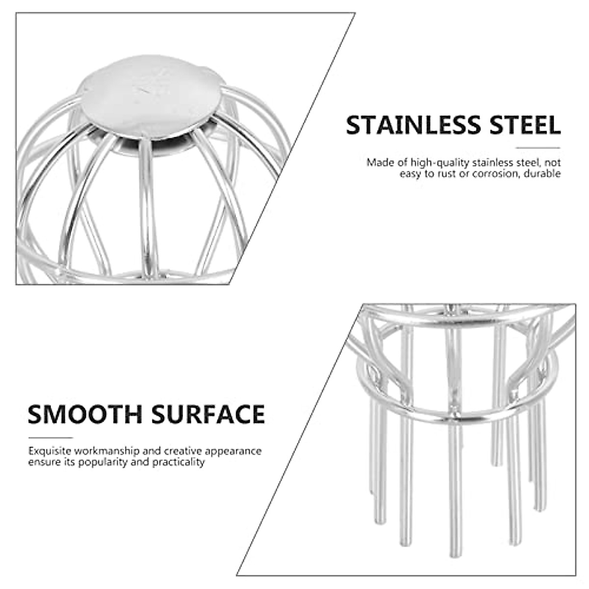 Alipis 2 pcs Basket Hair Plugs Anti Outdoor Cleaning Leaves Grate Catcher Cover Other Balcony Floor for Backyard Garden Guard Stainless Strainer Seeds Cap Stopper Tools Round Anti-