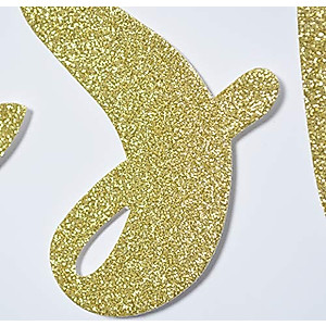 My First Fiesta Banner Sign Garland for Mexican Fiesta Themed Baby Shower First Birthday Party Decorations Photo Props Backdrop (Gold Glitter)