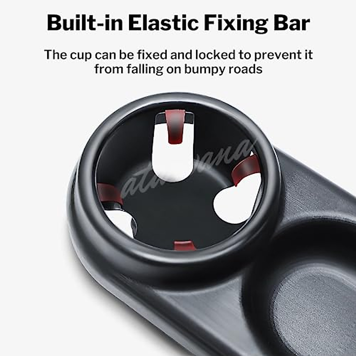 Universal Stroller Snack Tray with Cup Holder, Multifunctional 3 in 1 Stroller Organizer with Removable Non-Slip Grip Clip for Stroller Bar Snack Tray and Cup Holder Accessories (Black)