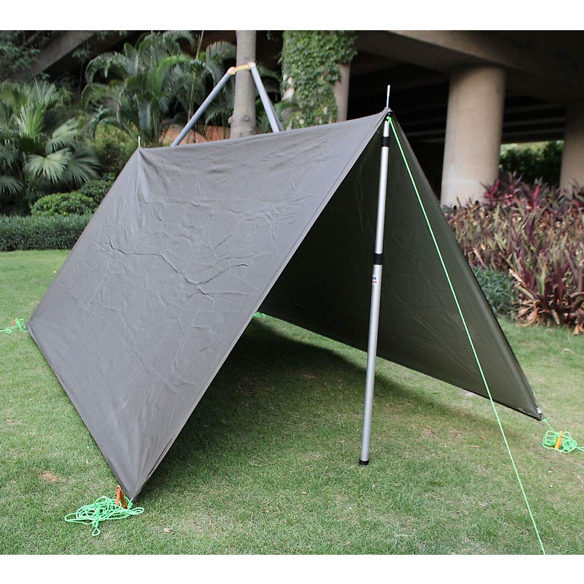 SUFTMUOL Telescoping Tarp Poles Set of Two, Adjustable Aluminum Rods for Tent Fly Camping Shelter Awning RV Car & Motorcycle Camping, Portable, Lightweight Replacement Tent Poles with Zipper Bag