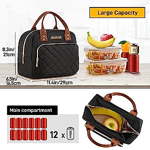 Buringer HOMESPON Lunch Bag for Woman Man Insulated Lunch Box Tote Bag for Work Picnic or Travel