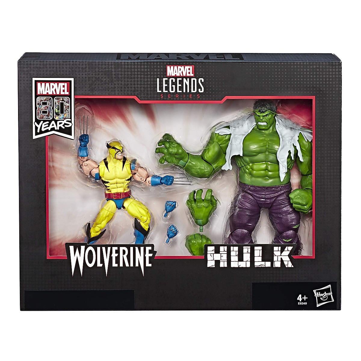 Marvel Legends 80th Anniversary Wolverine and Hulk 6-Inch Action Figures - Exclusive