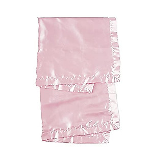 Heavens Cuddles Double Sided Pure Satin Baby Blanket (Pink) 48"x36"