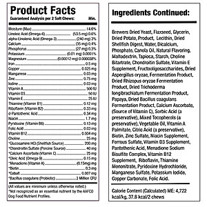 8-in-1 Multivitamin Dog Supplement by Larry | Heart, Digestion, Liver, Skin, Coat, & Joint Support Supplement for Dogs | with Vitamins, Minerals, Omegas, & Glucosamine Chondroitin | 120 Soft Chews