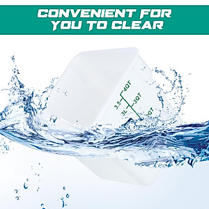 Ziliny 6 Pieces 4 Quart Commercial Food Storage Containers with Lid Translucent Container with 3 Color Lids for Freezer Flour Sugar Baking Bread Restaurant, Square