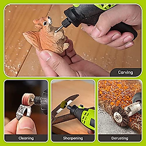 TARCHER Rotary Tool Accessories Kit 420pcs, 1/8", 3/32" and 1/16" Collets Shank Electric Grinder, Universal Fitment with Carrying Case for Cutting, Grinding, Sanding, Drilling, and Polishing