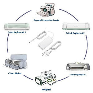 18V Power Cord Compatible with Cricut Maker and Cricut Explore Air 2 Cutting Machine Mini Cake Explore One Create Cricut Maker Replacement for 18V 3a DC cricut Explore air 2 Accessories