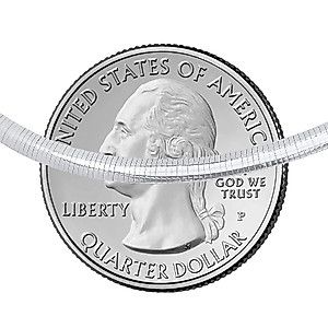 Savlano 925 Sterling Silver 2MM Italian Solid Flat Omega Chain Bracelet for Women - Made in Italy Comes With Gift Box (16)