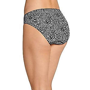 Jockey Women's Underwear No Panty Line Promise Tactel Bikini, Mixed Animal, 7