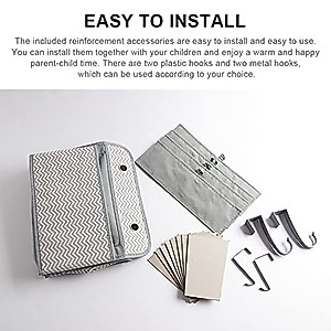 BluOcnMkt 4-Shelf Hanging Closet Organizer Door Hanging Shoe Organizer for Storing Shoes, Cosmetics, Stationery, Sundrie (Blue Dot)