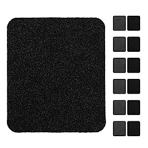 Houseables Urinal Mats, Floor Pads, 12 Pack, 17.25" x 22", Black, Blue, Square, Polypropylene Fibers, Disposable, Splash Mat, Pee Pad, for Men’s Bathroom, Urine, Restroom, Eliminating Odor