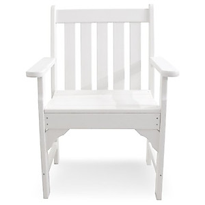 POLYWOOD GNB24WH Vineyard Garden Arm Chair, White